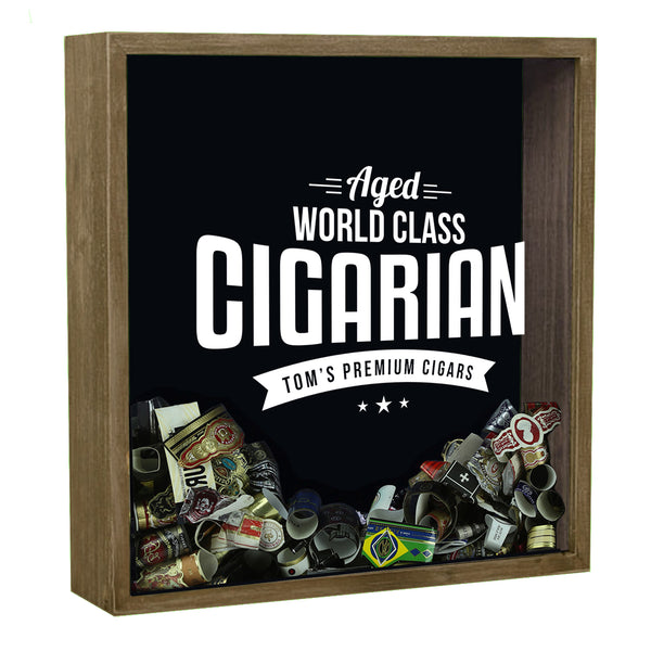 Personalized Acid Wash Cigar Band Shadow Box - World Class Cigarian ...
