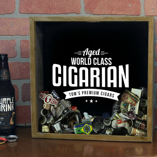 Personalized Acid Wash Cigar Band Shadow Box - World Class Cigarian ...