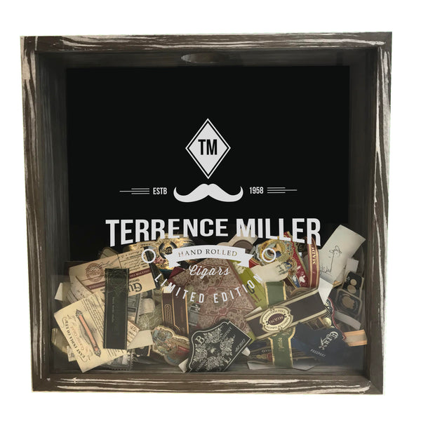 Personalized Acid Wash Cigar Band Shadow Box - Englishman - CheapHumidors